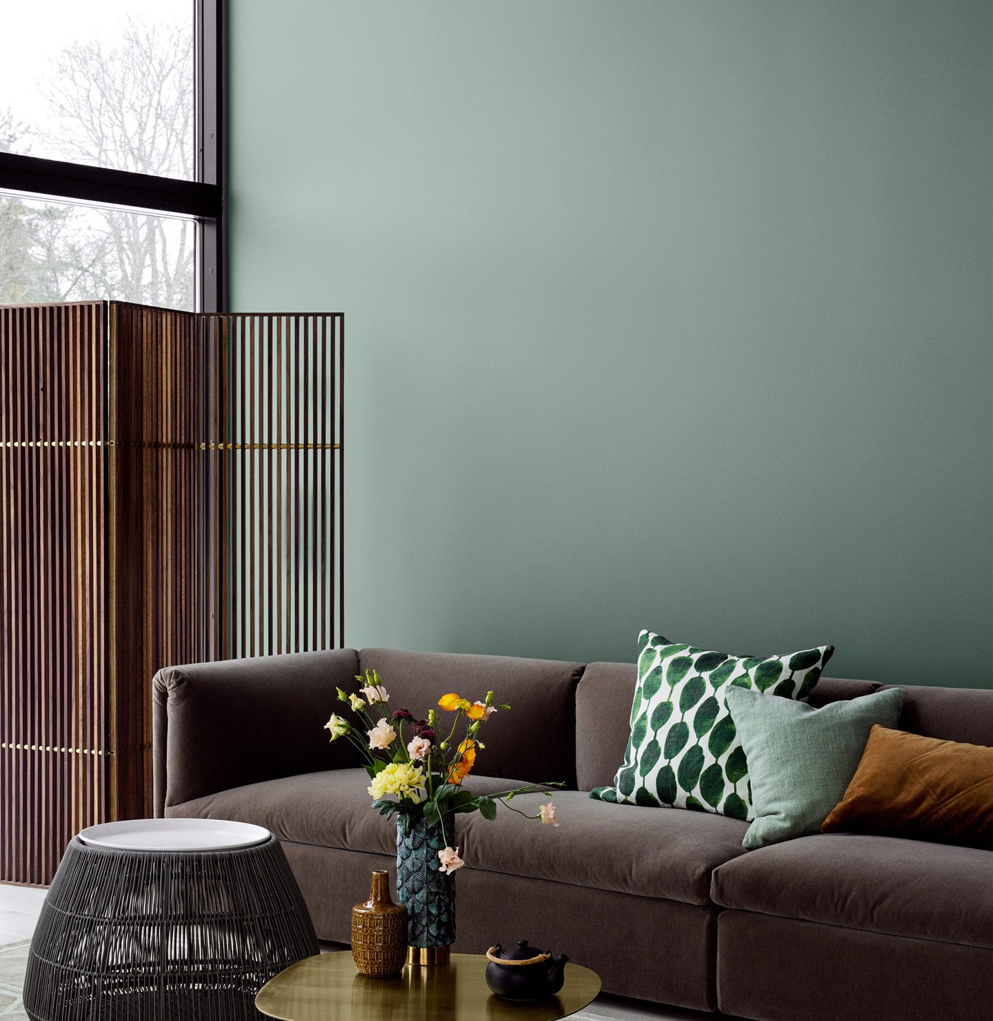 Beautiful green colour for your living room – Jotun 6352 Evening Green Beautiful green colour for your living room – Jotun 6352 Evening Green