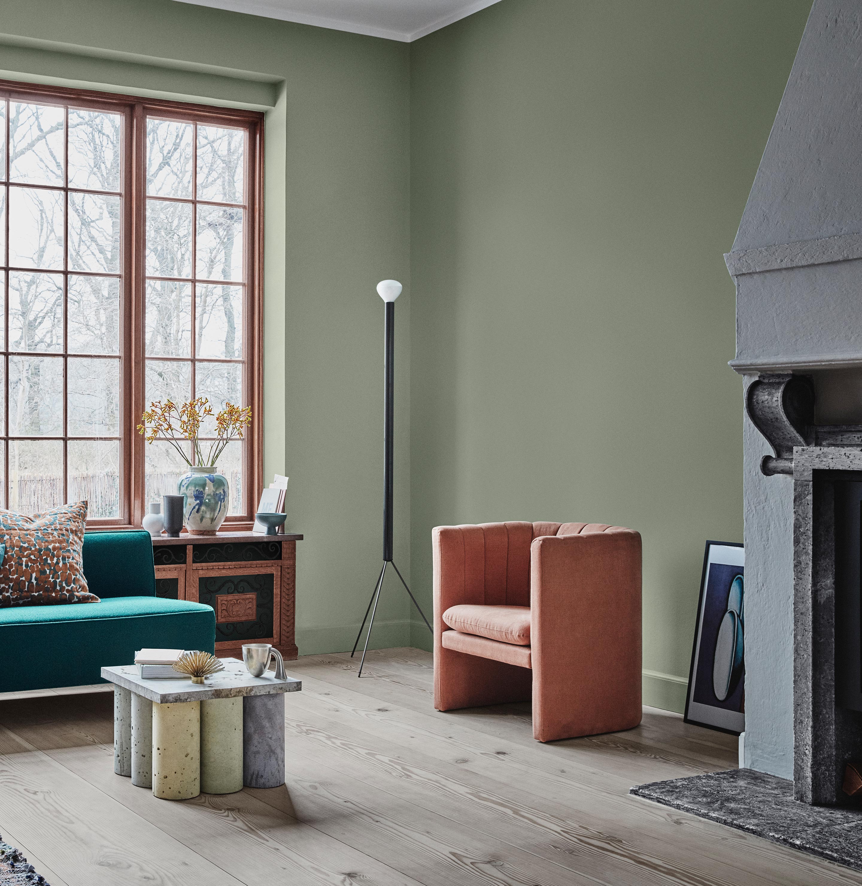 Vacker grön färg för att måla vardagsrummet – LADY 7628 Treasure